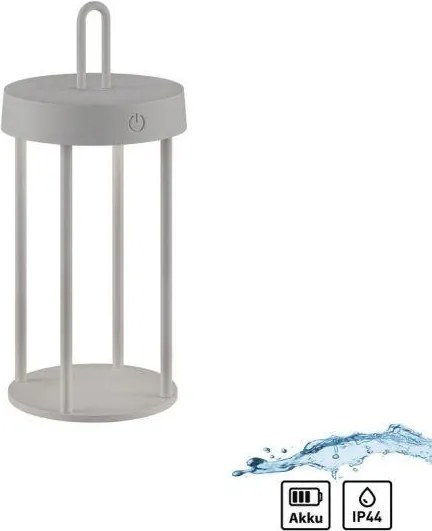 LD 19300-40 ANSELM LED stolní lampa na baterie mobilní 28cm dotykový stmívač IP44 zahradní svítidlo 2700K - JUST LIGHT
