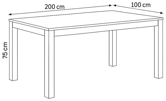Jídelní stůl STAR - dub, masiv Barva: Přírodní