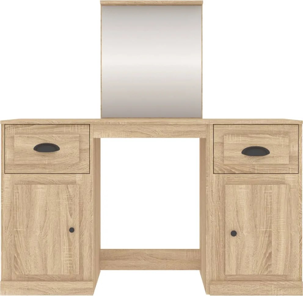 Toaletní stolek se zrcadlem dub sonoma 130 x 50 x 132,5 cm 3185338