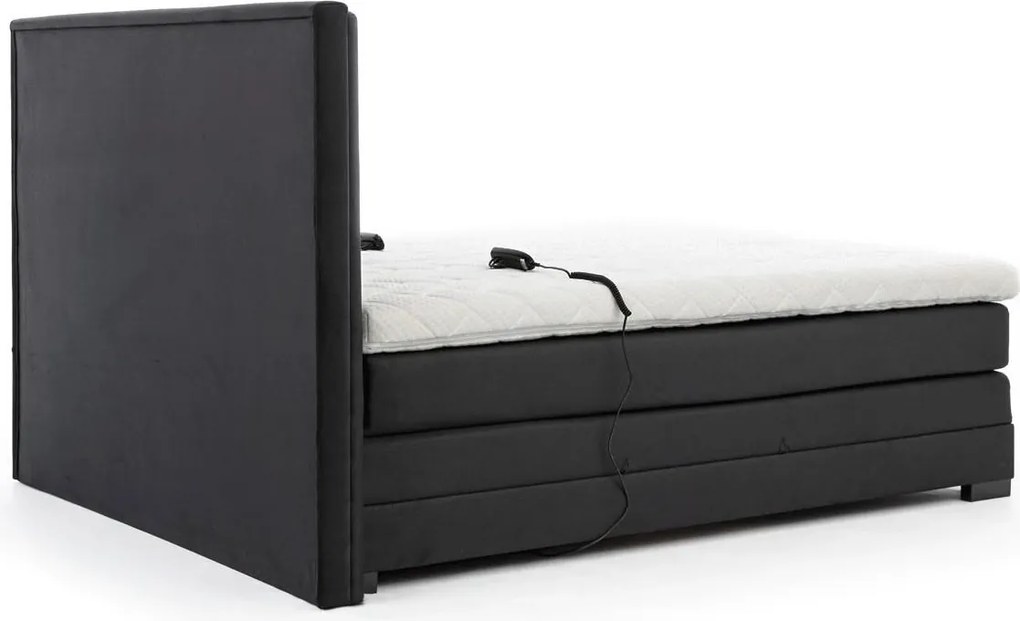 Kontinentální postel VENETA boxspring s elektrickým polohováním 200X180, šedá (Sola 04)
