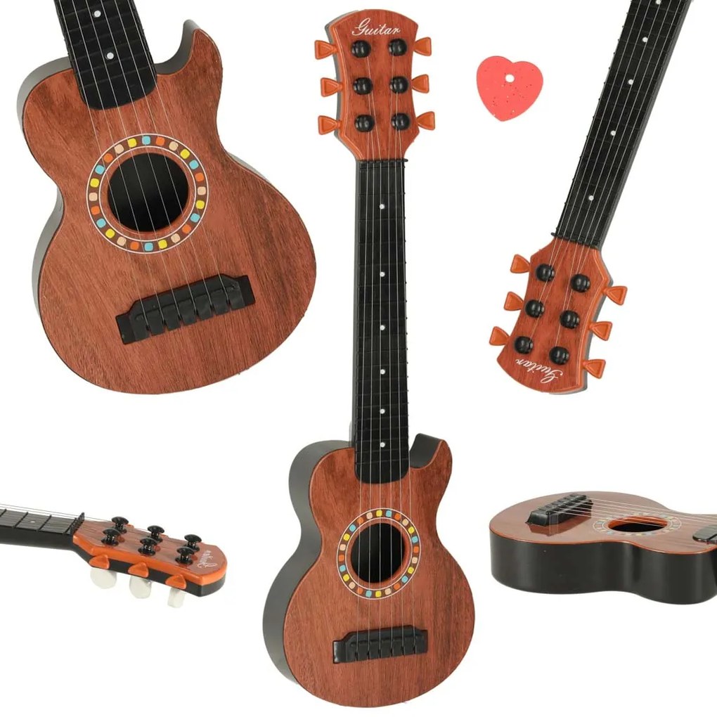 Creative Corner Klasická kytara pro děti dřevěná 6 strunná 18 palců 46,5 cm