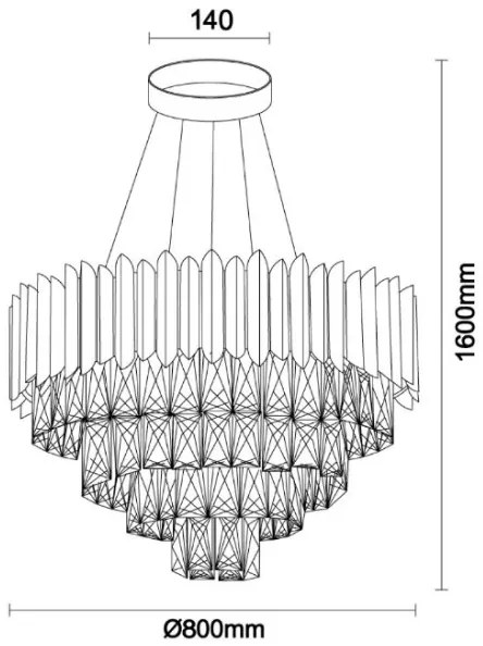 Brilagi - Lustr na lanku CARLOS 11xE14/40W/230V pr. 80 cm