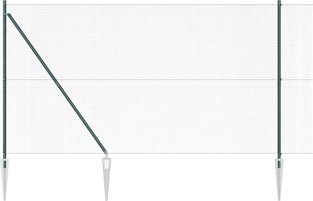 Svařované drátěné ploty s hroty 50 x 1,5 m Ocel potažená PVC 3352128