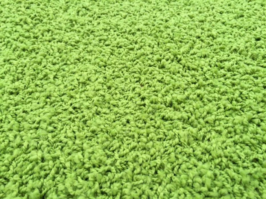 Vopi koberce AKCE: 40x60 cm Metrážový koberec Color Shaggy zelený - Rozměr na míru s obšitím cm
