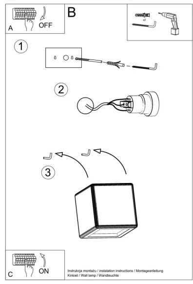 Sollux SL.0839 - Nástěnné svítidlo NESTA 1xE27/60W/230V