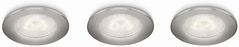 LED Bodové zápustné svítidlo Philips Sceptrum set 3ks 59100/17/16 matný chrom 2700K