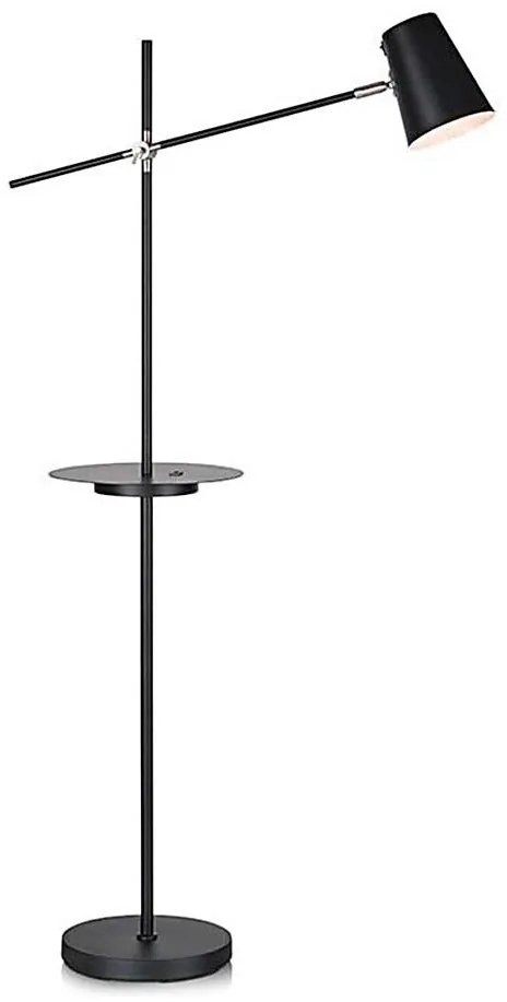 Markslöjd 107307 - Stojací lampa s USB LINEAR 1xE14/40W/230V