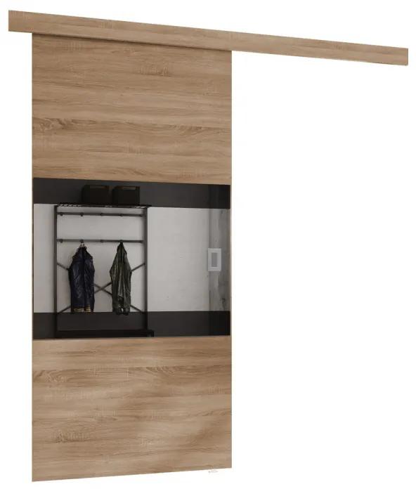 Interiérové ​​posuvné dveře Arturo 80, Barva: bílý / zrcadlo + lacobel