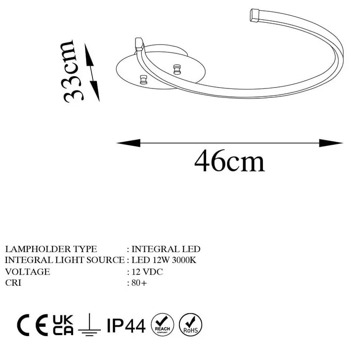 LED stropní svítidlo ve zlaté barvě 33x46 cm Moon – Opviq lights