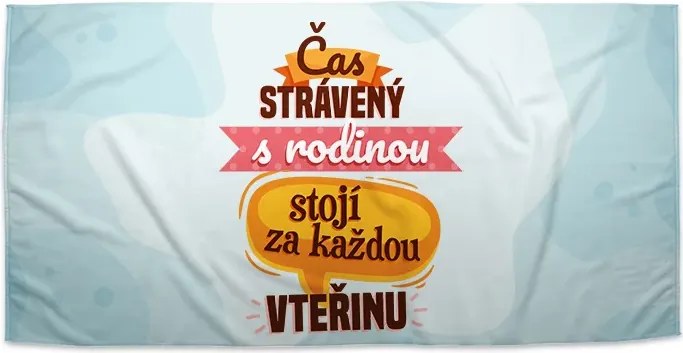 Sablio Ručník Čas strávený s rodinou - 50x100 cm