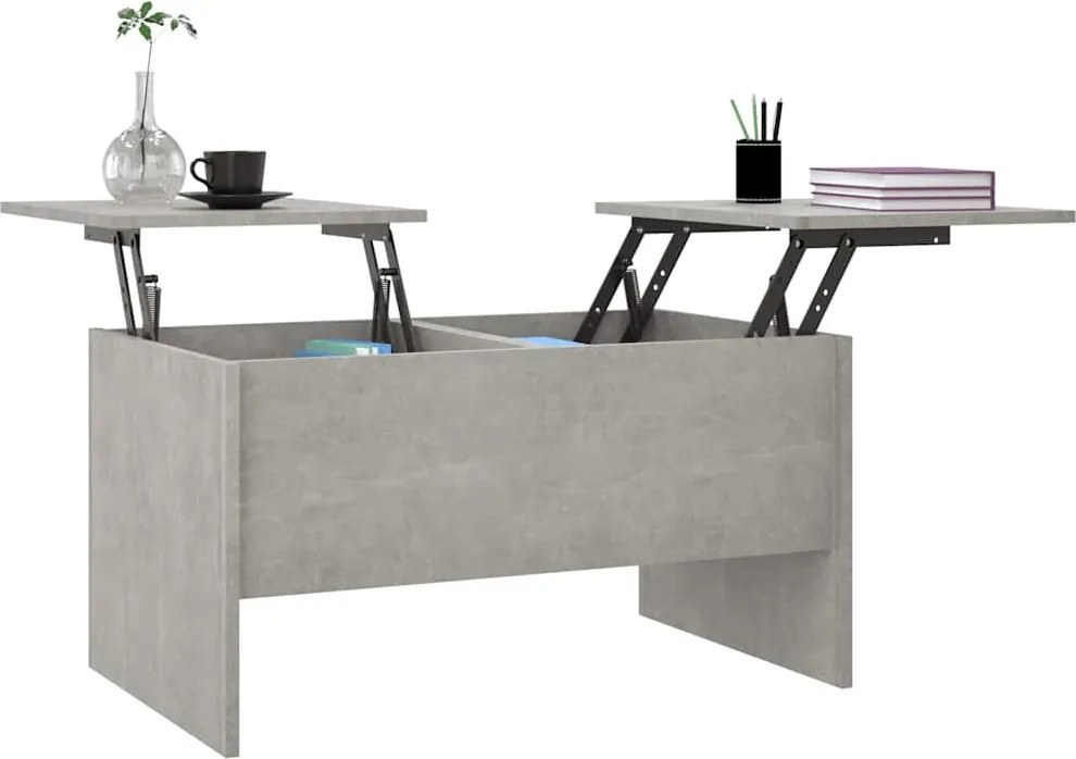 vidaXL Konferenční stolek 80 x 50 x 42,5 cm kompozitní dřevo [809732] Barva: bílá s vysokým leskem