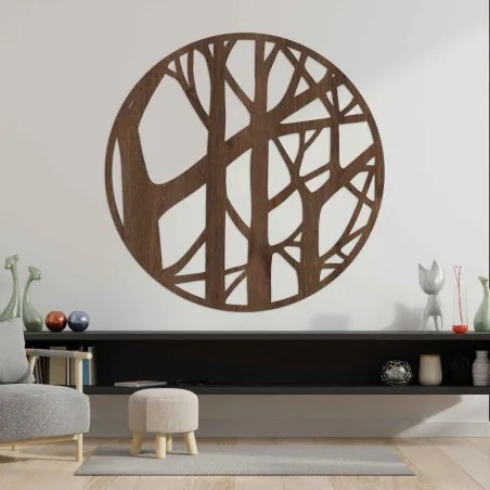 Designová dřevěná dekorace květinový ornament | SENTOP HDF0376