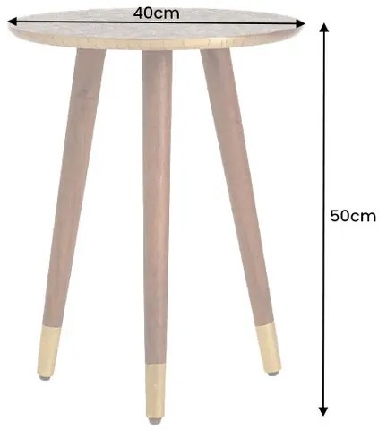 Designový odkládací stolek Hadelinde 50 cm měď