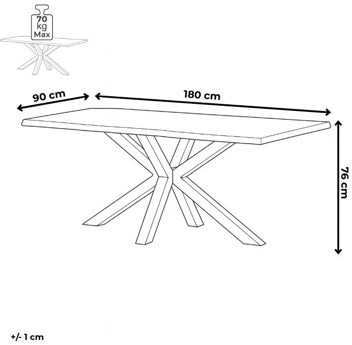 Autronic Jídelní stůl HT-F4618 Odstín: Staré dřevo