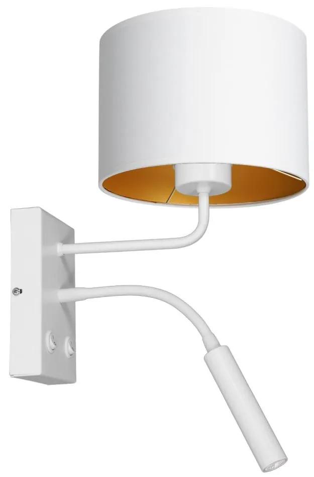 Luminex | Nástěnná lampa ARDEN 1xE27/60W+1xG9/8W/230V bílá/zlatá | LU3442
