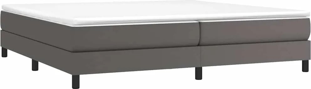 Rám postele s boxspringem šedá 200 x 200 cm umělá kůže 3120722
