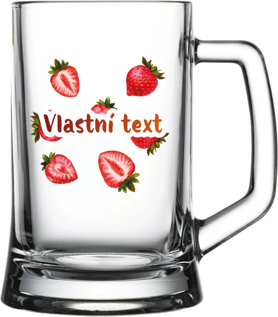 Personalizovaná pivní sklenice s letním ovocem