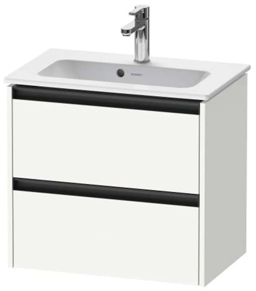 Duravit Ketho.2 - Umyvadlová skříňka 55x61x39 cm, 2 zásuvky, matná bílá K25255018180000