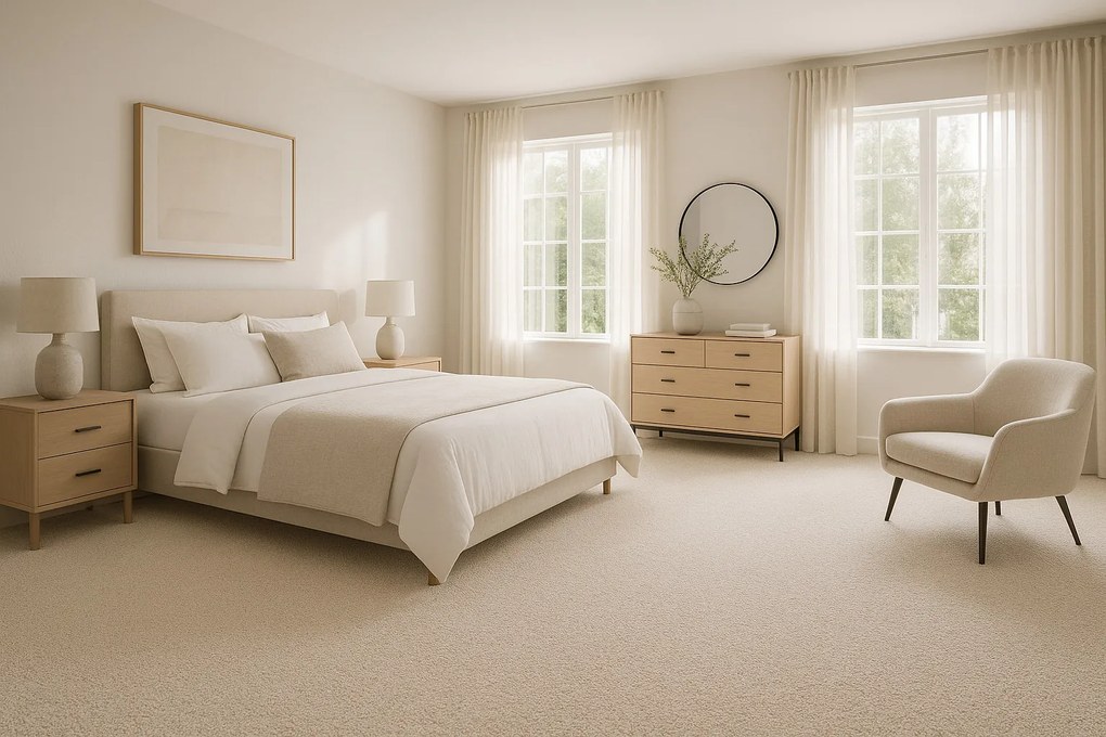 Koberec metráž Dynasty 60, na mieru, šíře 4m, biela, filc, obývacia izba, Betap