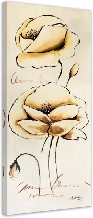CARO Obraz na plátně - Two Flowers 2 20x50 cm