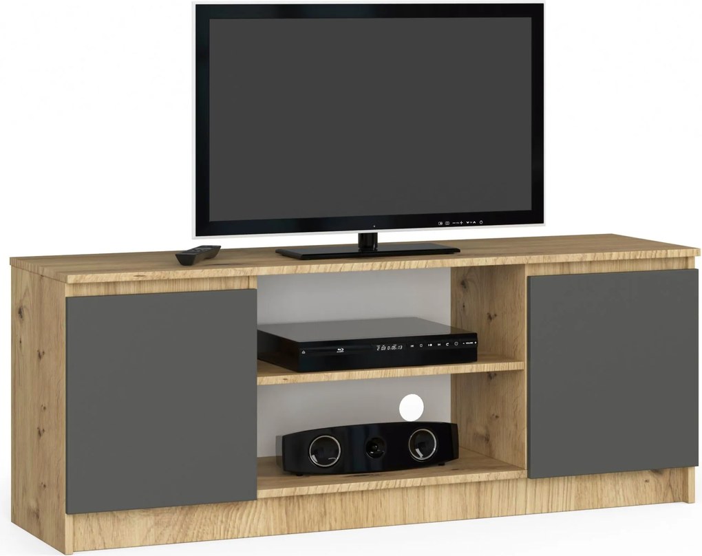 TV stolek K140 dub artisan/grafitová šedá