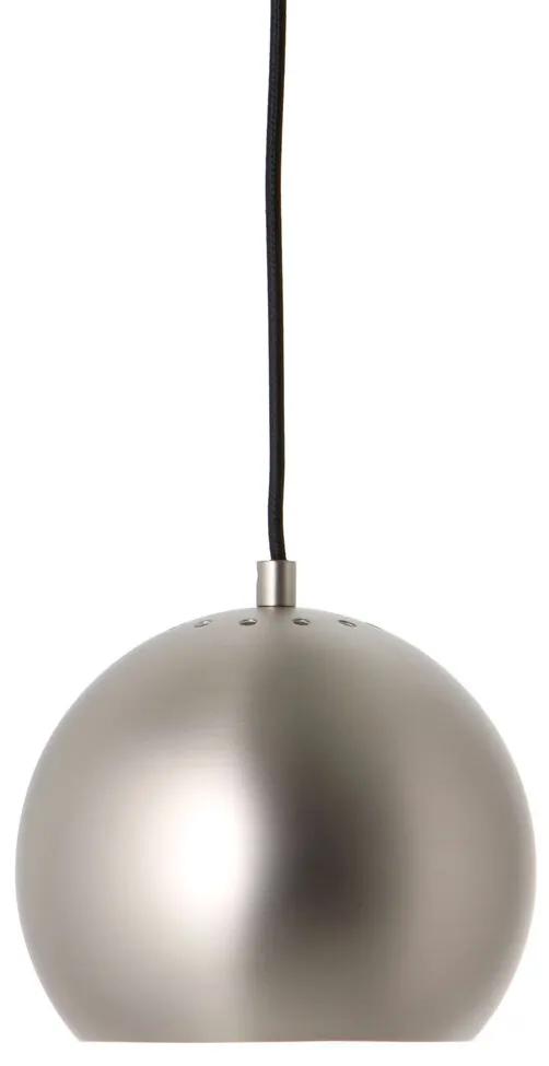 FRANDSEN - Závěsná lampa Ball, 18 cm, matný leštěný satin/bílá