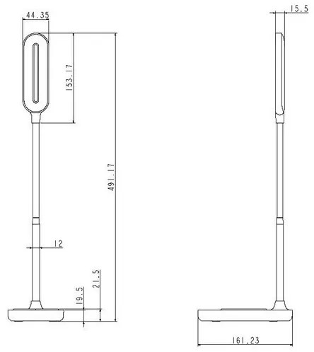 LED Stmívatelná dotyková lampa s bezdrátovým nabíjením OCTAVIA LED/7W/230V černá