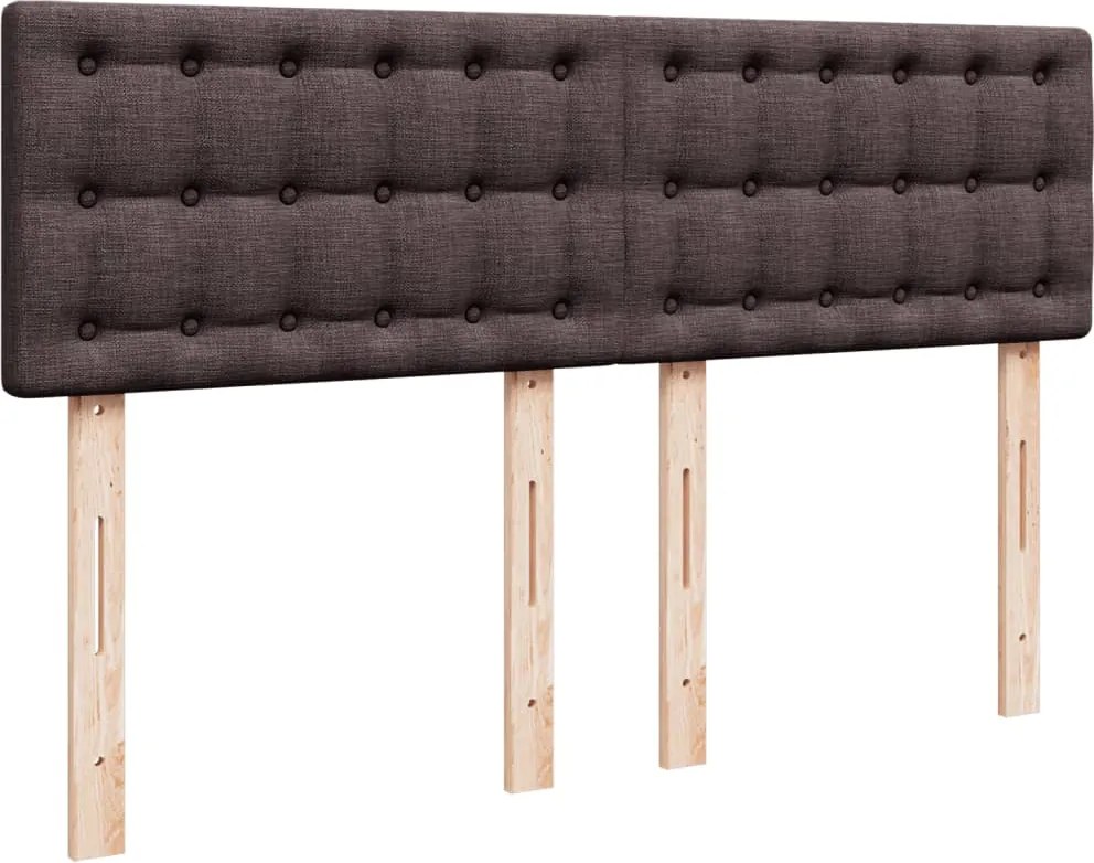 Box spring postel s matrací tmavě hnědá 140x200 cm textil 3287108