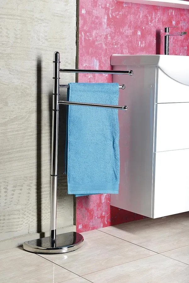 Aqualine, HIBISCUS Stojan s držákem ručníků, chrom, HI31