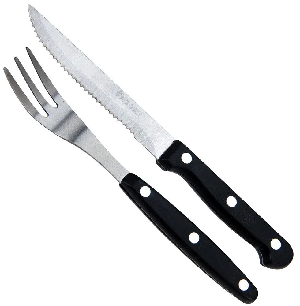 Sada nožů a vidlic na steaky pro 6 osob z nerezové oceli, 24x34x3 cm (8718158379955)