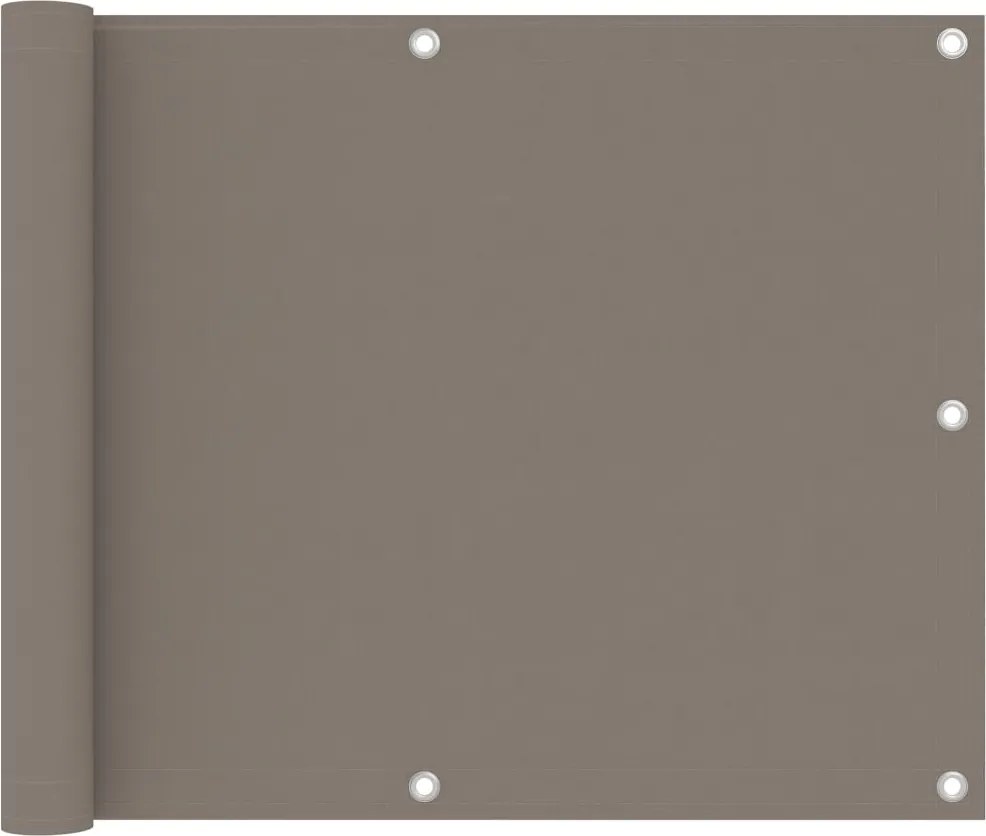 Balkónová zástěna taupe 75 x 400 cm oxfordská látka 134985