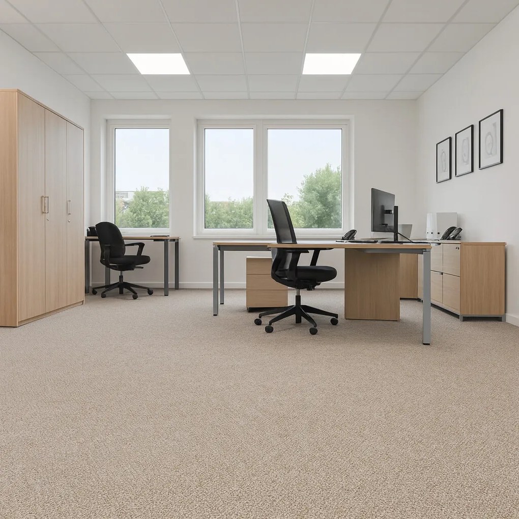 Timzo, Metrážový koberec Rubin 2113 l. beige, na míru, šíře 4m, béžová, ab (mřížka), chodba / předsíň