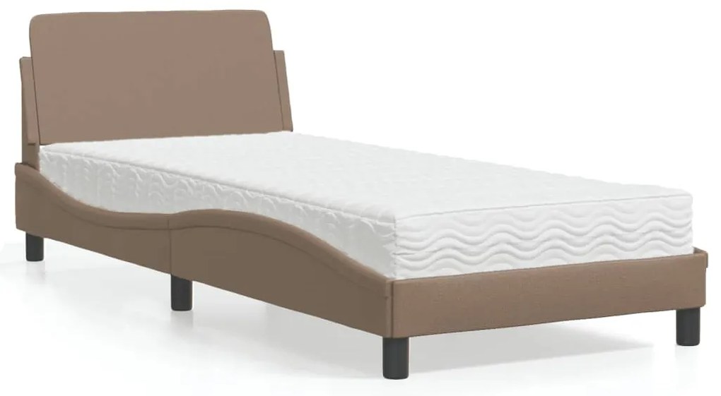 Postel s matrací Dover cappuccino 90 x 190 cm umělá kůže 3208321