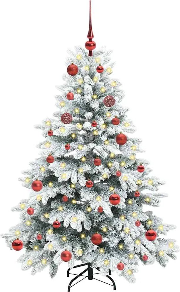 Umělý vánoční stromeček s 150 LED diodami Bílá 150 cm PE a PVC 3397601