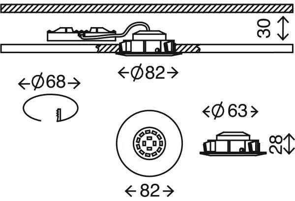 Briloner 7209-019 - LED Koupelnové podhledové svítidlo ATTACH LED/5W/230V IP23