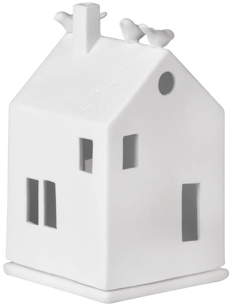 Räder Bílý porcelánový svícen DOMEČEK BIRDHOUSE