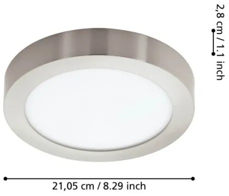 Eglo 900114 - LED Stmívatelné koupelnové svítidlo FUEVA-Z LED/16,5W/230V IP44
