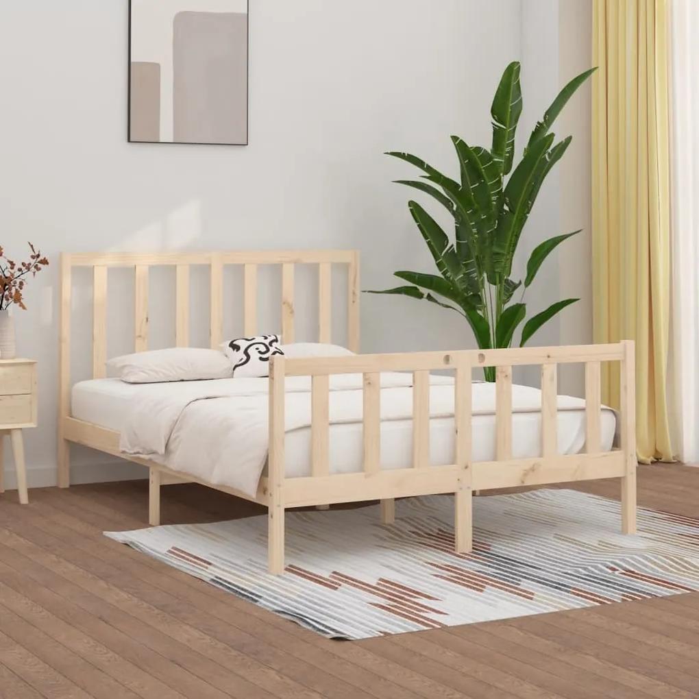 vidaXL Rám postele masivní dřevo 120 x 200 cm [3106829] Barva: Bílá