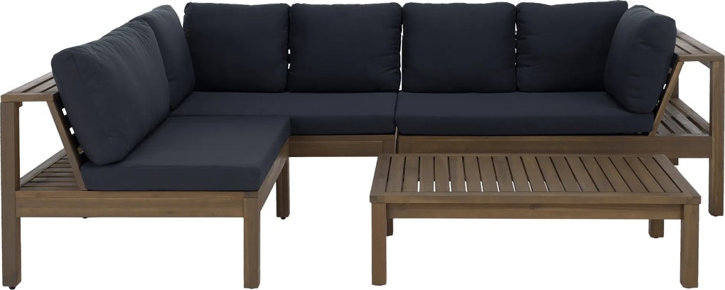 Zahradní set, akáciové dřevo, hnědá/tmavě šedá, PARAG