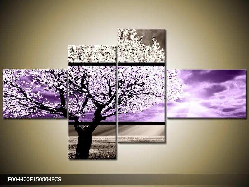 Obraz na plátně Rozkvetlý strom 2, 4 dílný 150x80cm 2367 Kč