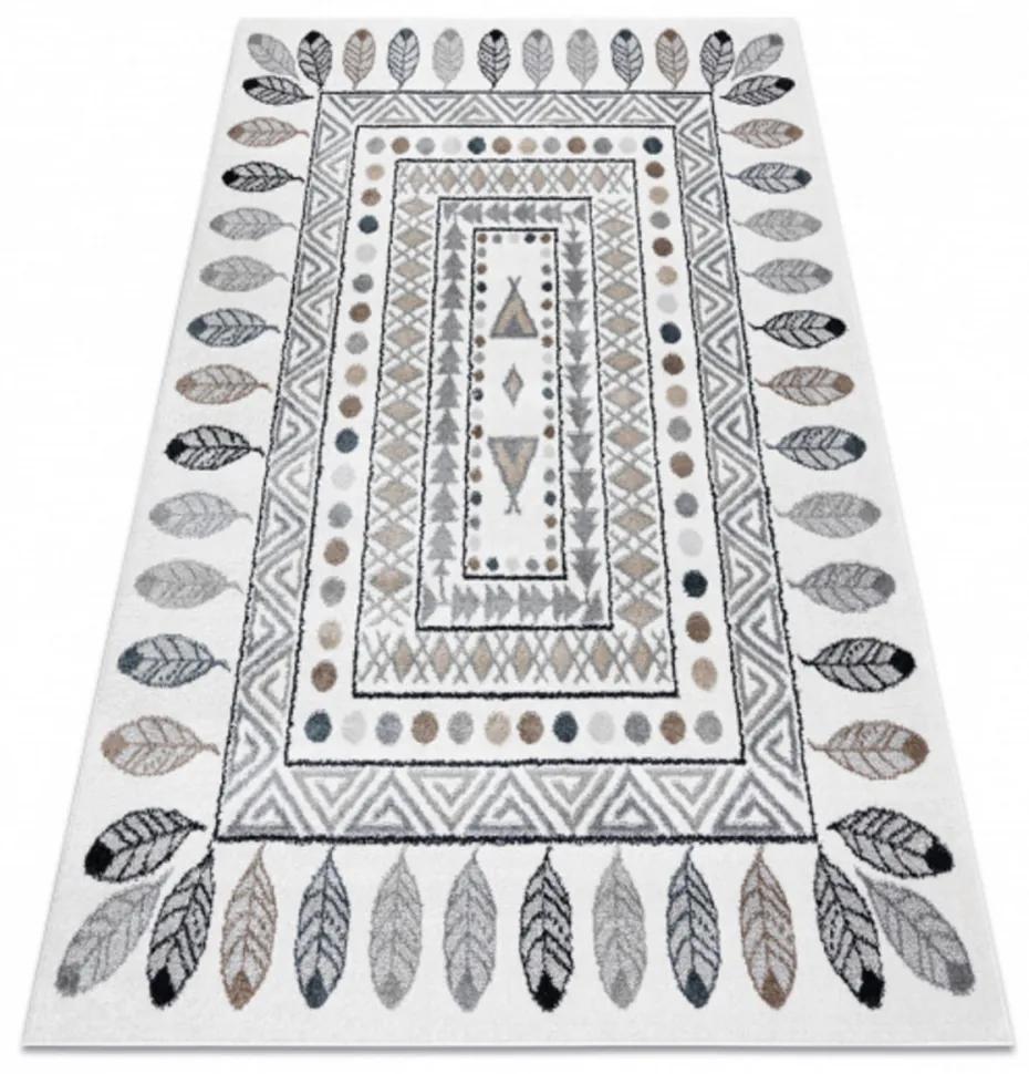 Dětský kusový koberec Pro indiány krémově bílý, Velikosti 240x330cm