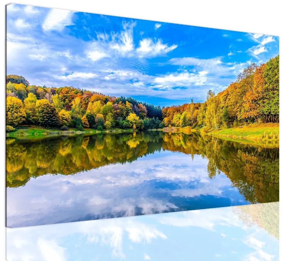 Obraz jezerní krajina (150x100 cm) - InSmile ®