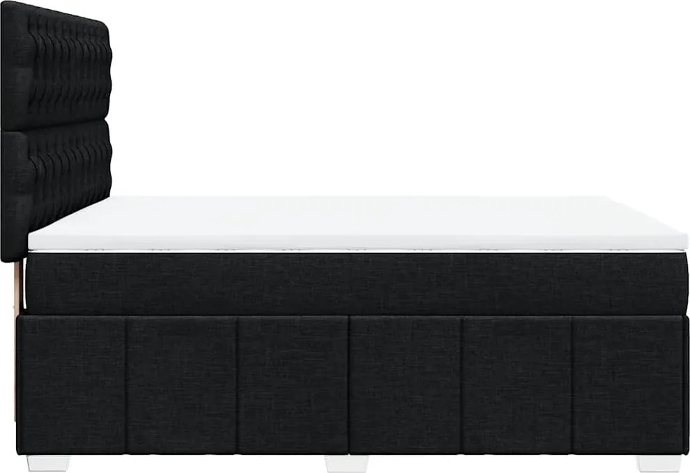 Box spring postel s matrací černá 140 x 190 cm textil 3293972