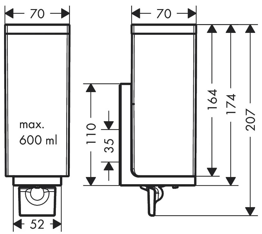 Axor Universal - Dávkovač tekutého mýdla, kartáčovaný nikl 42610820