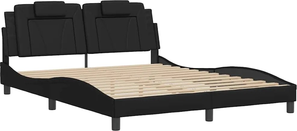 Rám postele Viana bez matrace černý 160x200 cm umělá kůže 3208103