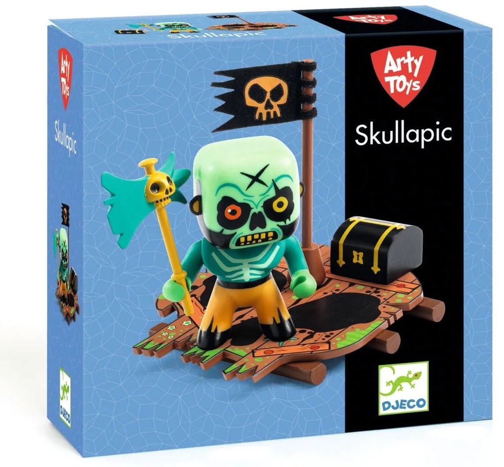 Arty Toys - pirát Skull s vorem a truhlou