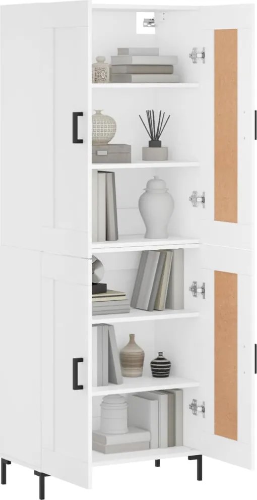 Skříň highboard bílá 69,5 x 34 x 180 cm kompozitní dřevo 3199681