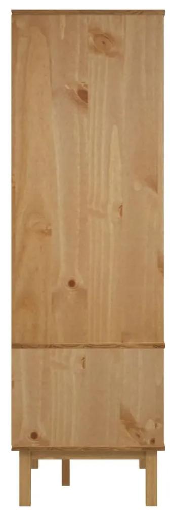 Šatní skříň OTTA - masivní borovice - 172x53x76,5 cm | přírodní