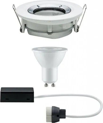 P 92903 Zápustné svítidlo LED Nova IP65 kulaté 7W GU10 bílá / chrom 1ks výklopné - PAULMANN