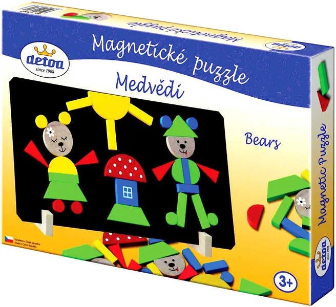 DETOA Puzzle medvědi magnetické * DŘEVĚNÉ HRAČKY * dt12907